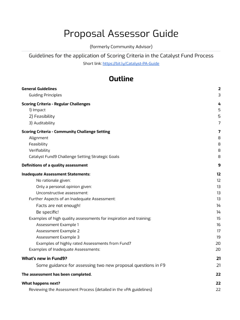Proposal Assessor Guide - (Official) | PDF | Expert | Knowledge