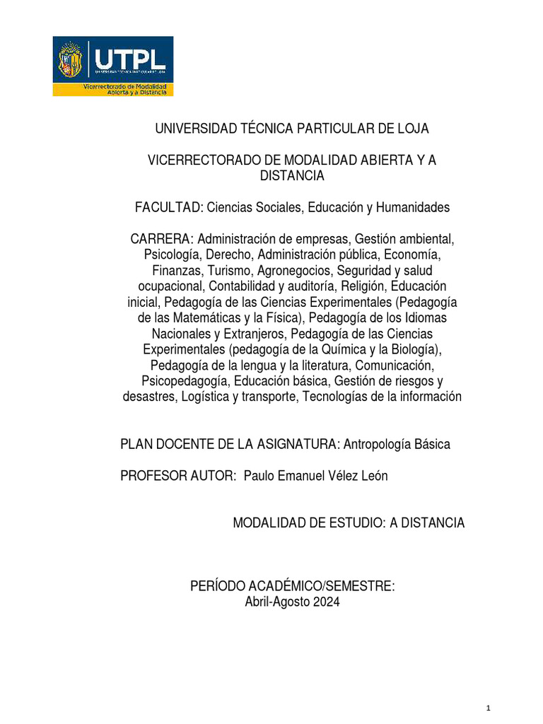 Plan Docente - PD | PDF | Pedagogía | Aprendizaje