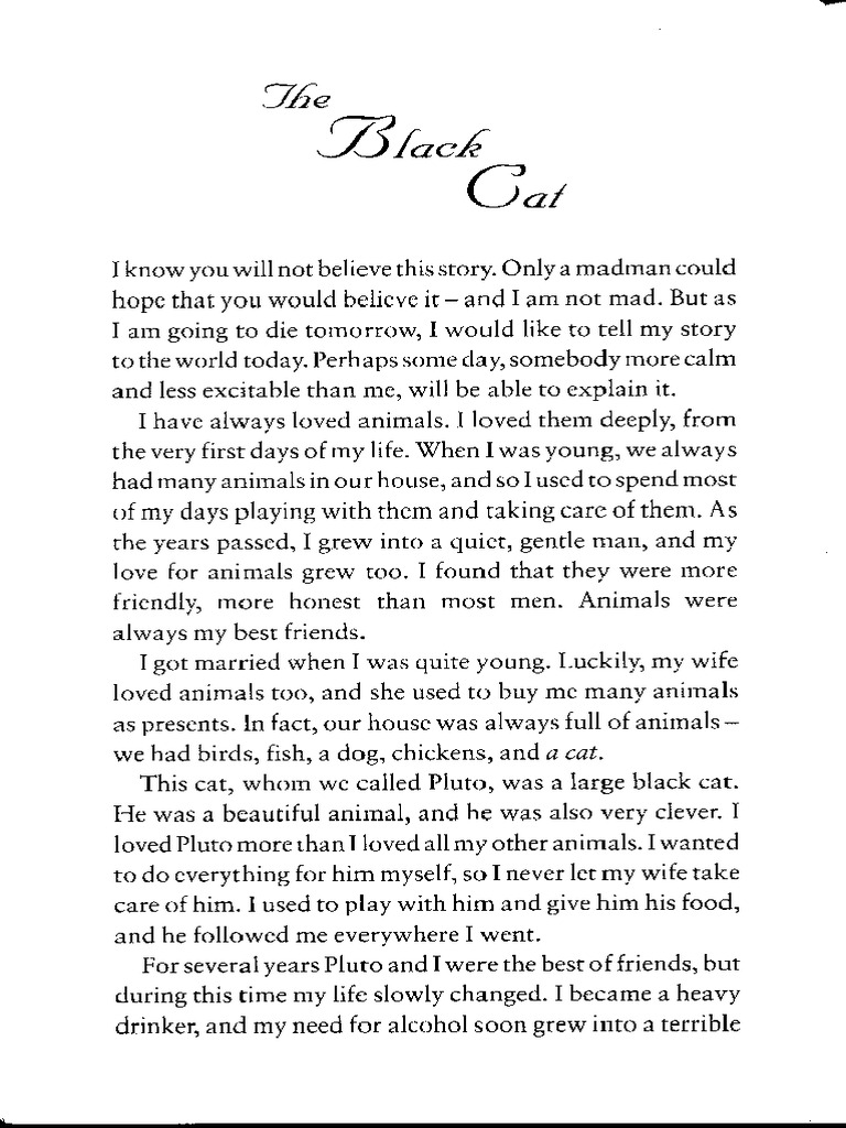 The Black Cat by Edgar Allan Poe | PDF