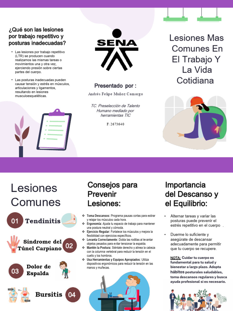 Prevención de Lesiones por Repetición | PDF | Factores humanos y ergonomía | Flexibilidad (anatomía)