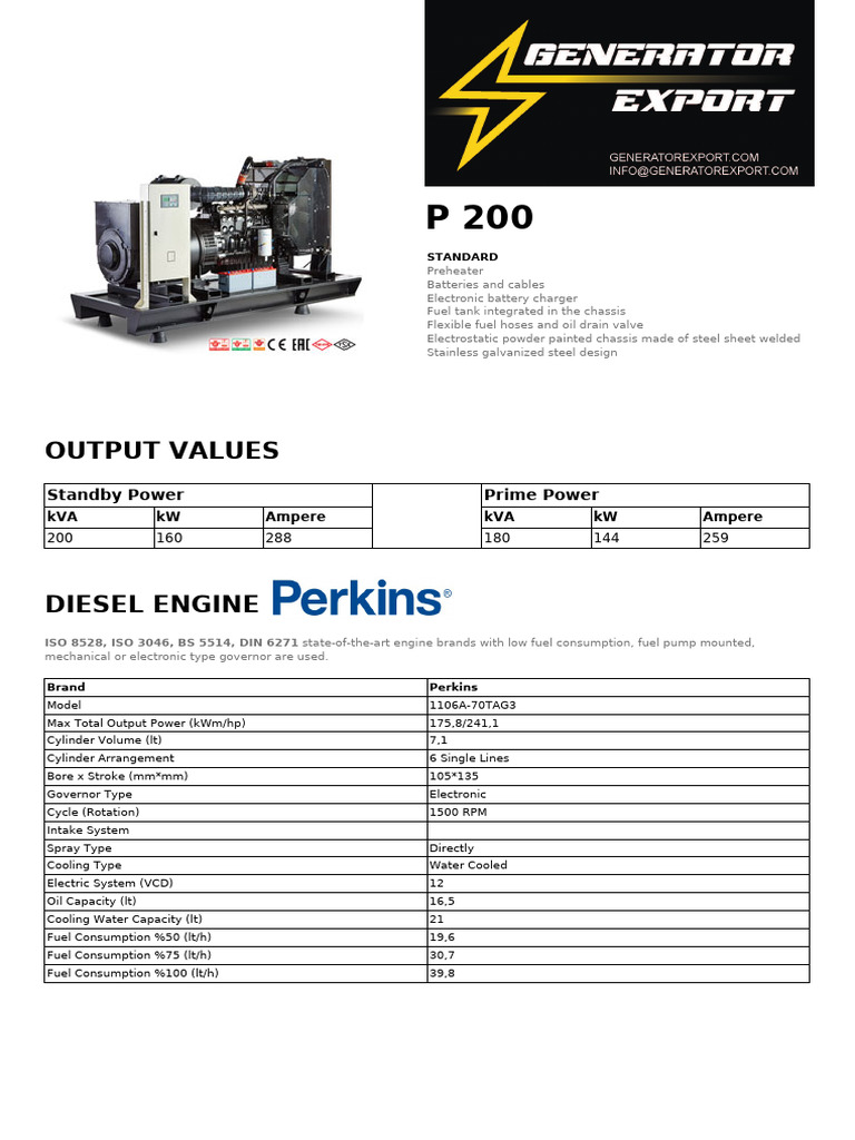Generator-Export-Perkins-P_200_en | Download Free PDF | Electric ...