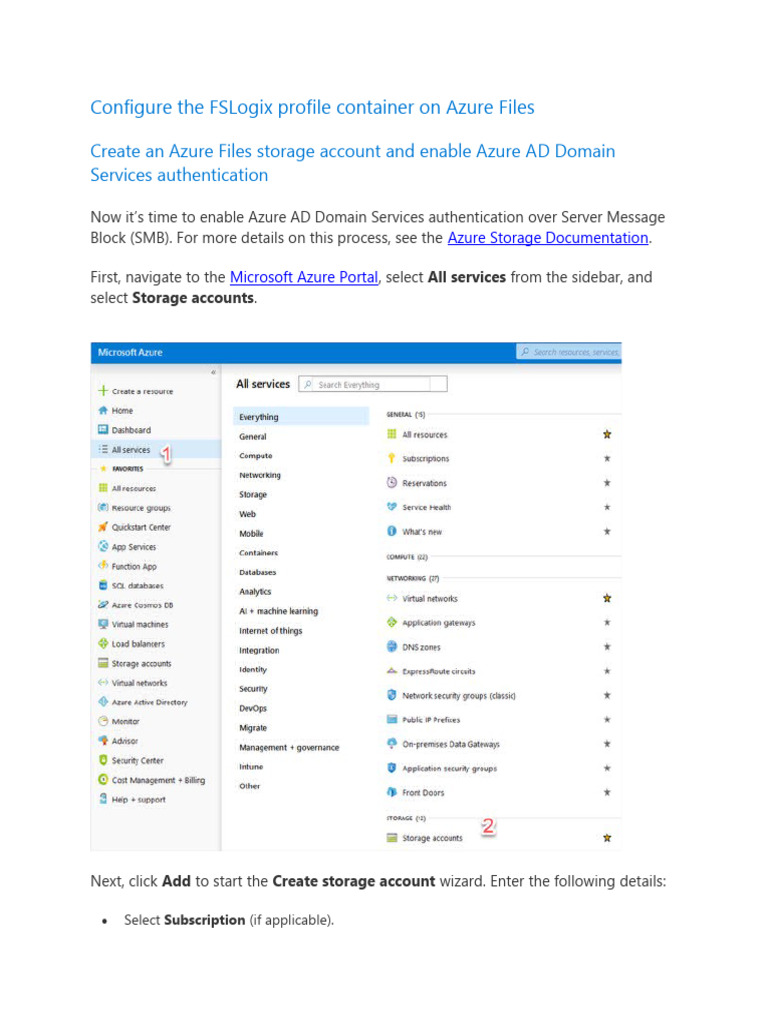 Create An Azure Files Storage Account and Enabling Azure AD Domain ...