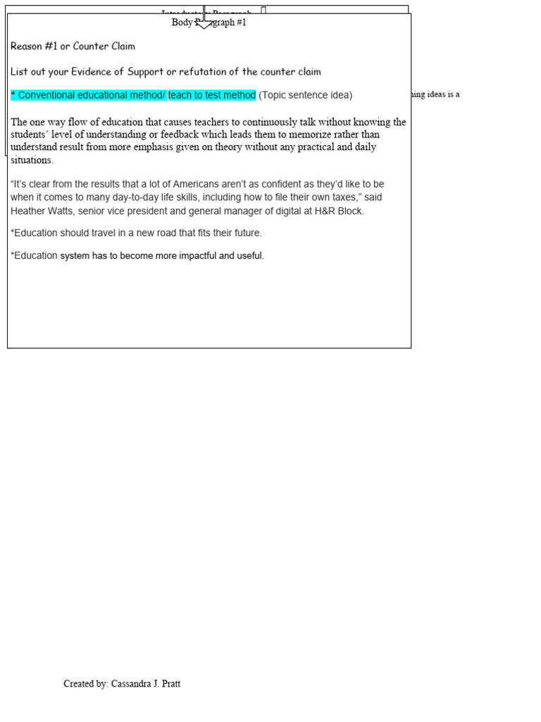 Argumentative essay graphic organizer (1) | PDF | Essays | Knowledge