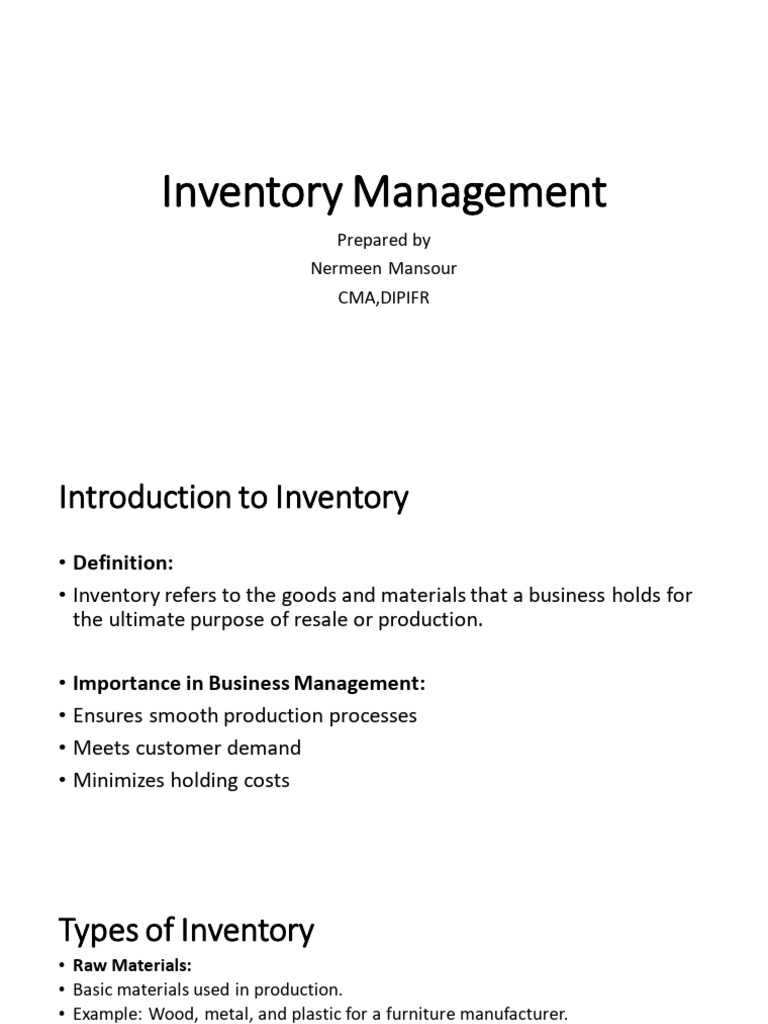 Inventory Management | Download Free PDF | Inventory | Logistics