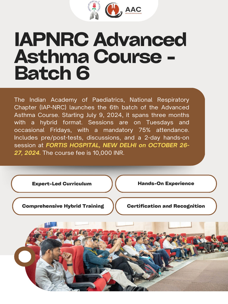 IAPNRC Advanced Asthma Course Batch 6 (V5) | PDF | Doctor Of Medicine ...
