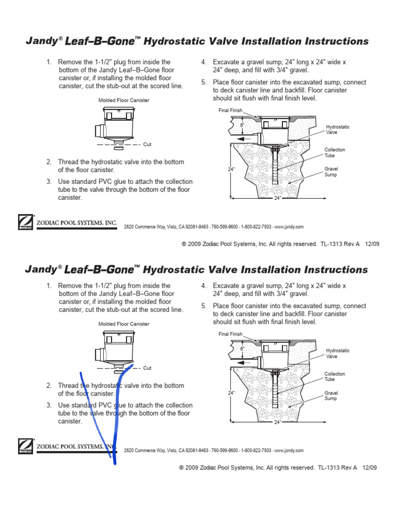 Jandy Leaf B Gone TL 1313 | PDF | Hydraulics | Equipment