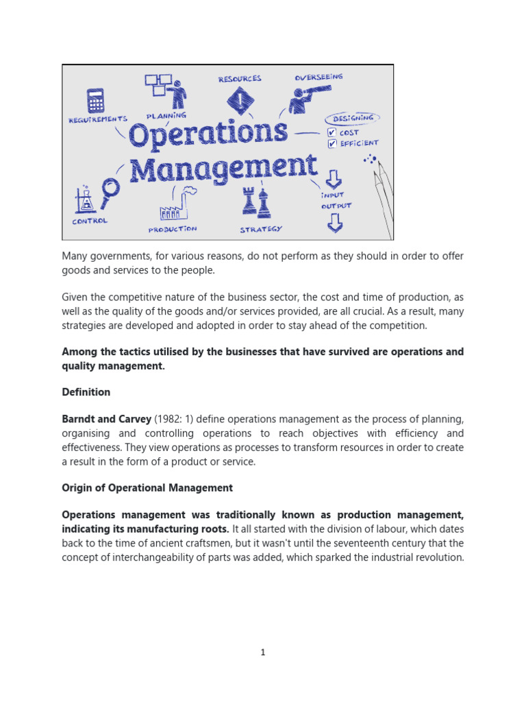Operational Management - 231125 - 190440 | PDF | Project Management ...