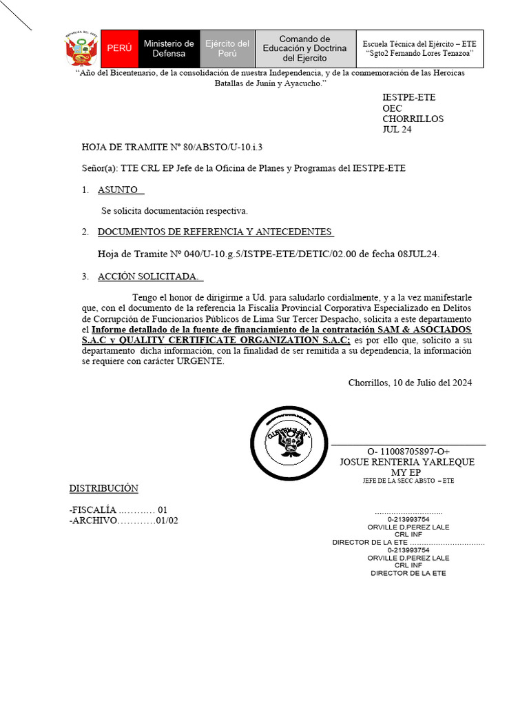 Hoja Tramite Presupuesto 2024 | PDF | Gobierno | América del Sur