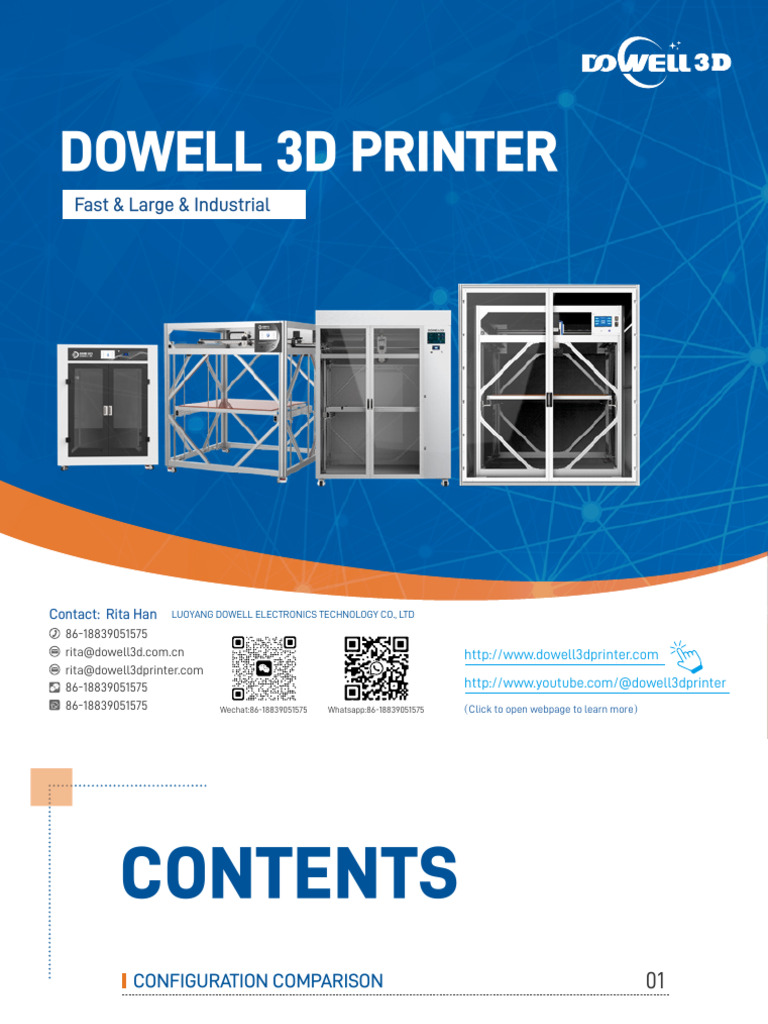 2024 Dowell 3d printer catalog(2024-04-20 08_18_53) | Download Free PDF | Extrusion | 3 D Printing