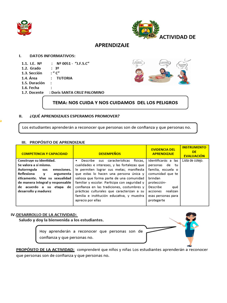 NEW-SESION-TUTORIA - Nos Cuidan y Nos Cuidamos de Los peligros-DORIS-14 ...