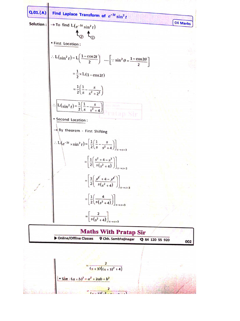 M3 Solved Question Paper | PDF