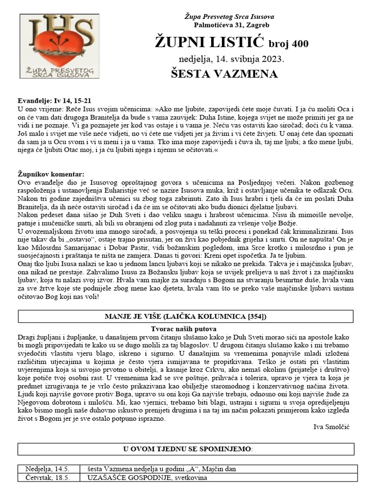 Zupni Listic 400 | PDF