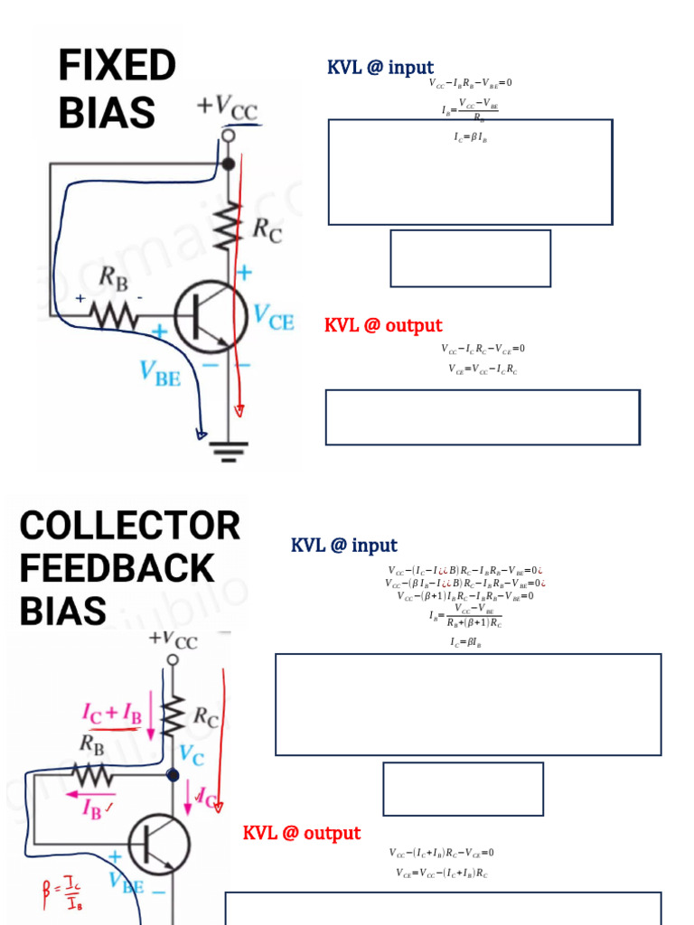 BJT Biasing and Amplifier Formulas | PDF