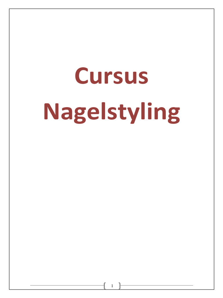 Cursus Nagelstyling | PDF