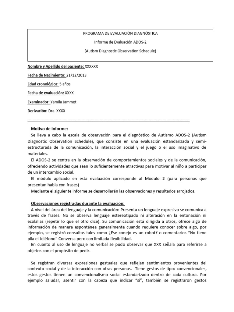 Modelo Ados Modulo 2 | PDF | Comunicación | Adultos
