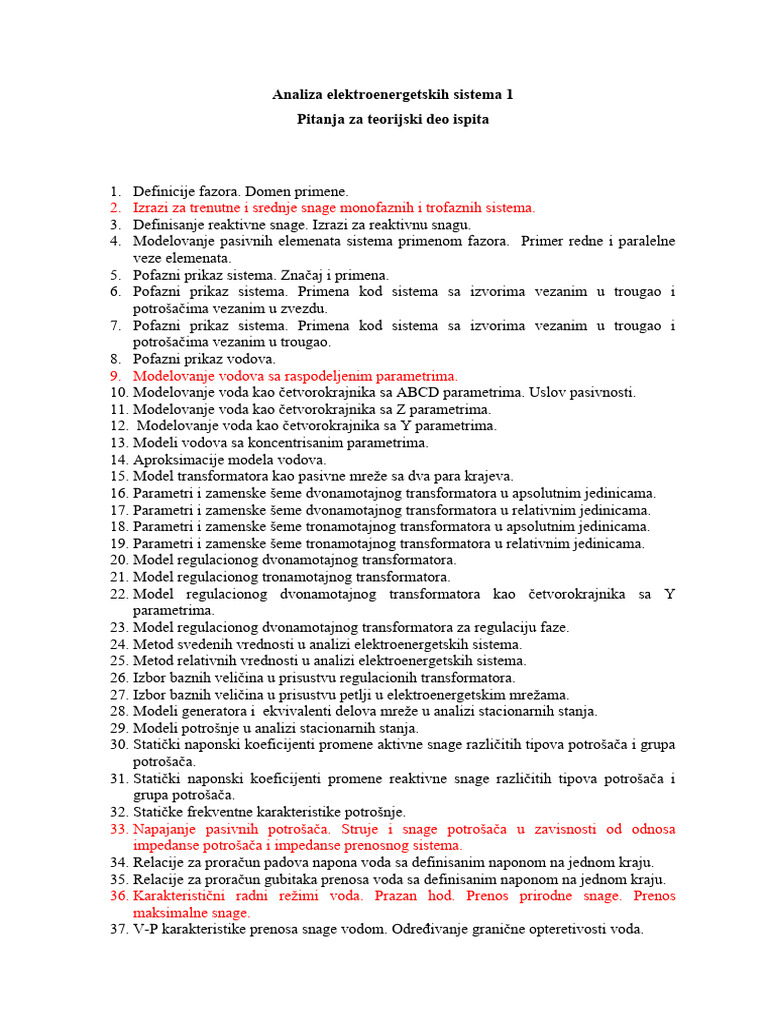 Pitanja AE1 2020 | PDF