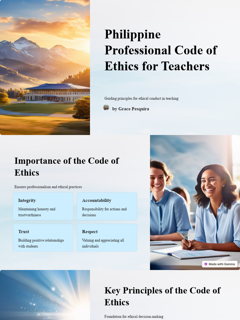 Philippine Professional Code of Ethics For Teachers | PDF | Integrity ...
