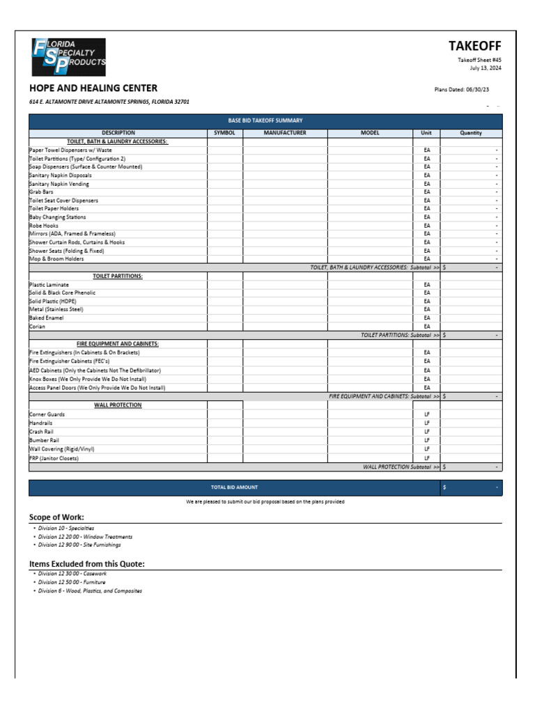 Specialties Template Pdf