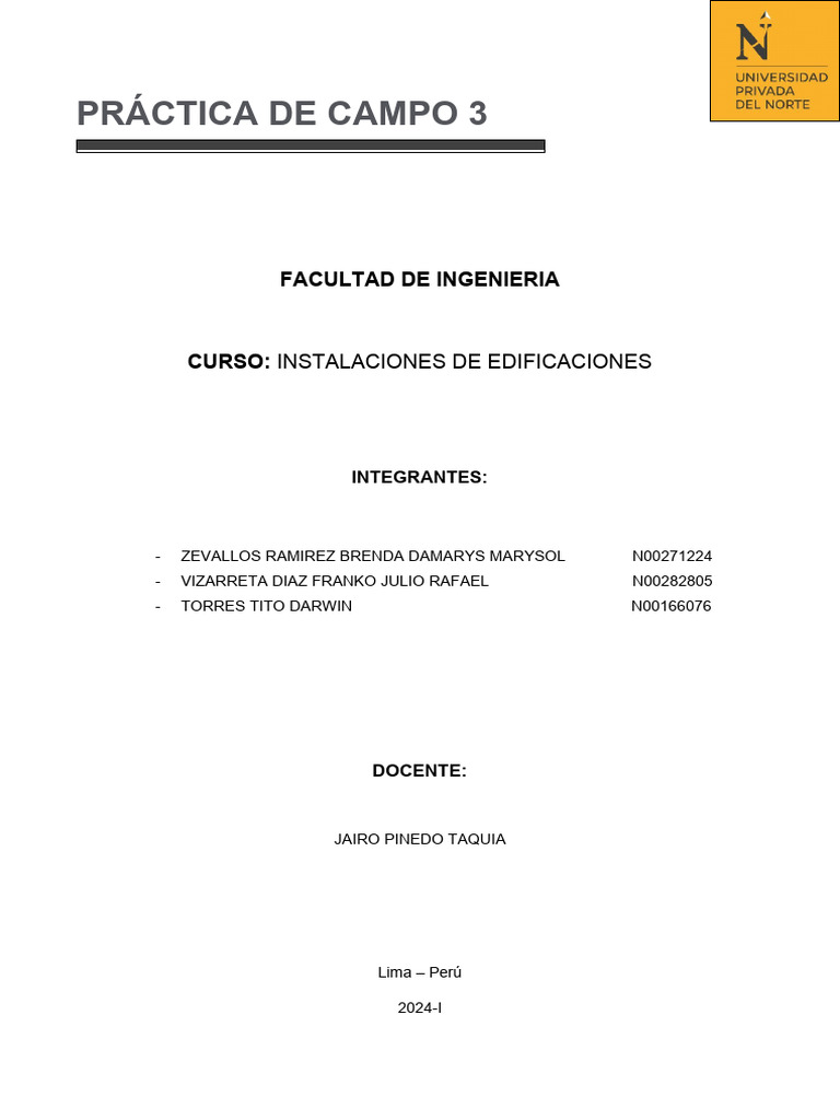 Pc3 Instalaciones de Edificaciones | PDF