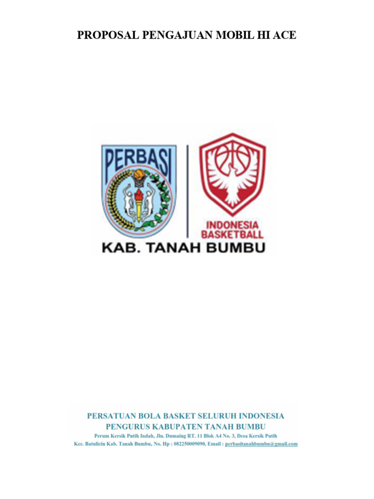 Proposal Perbasi | PDF | Bisnis | Olahraga & Rekreasi