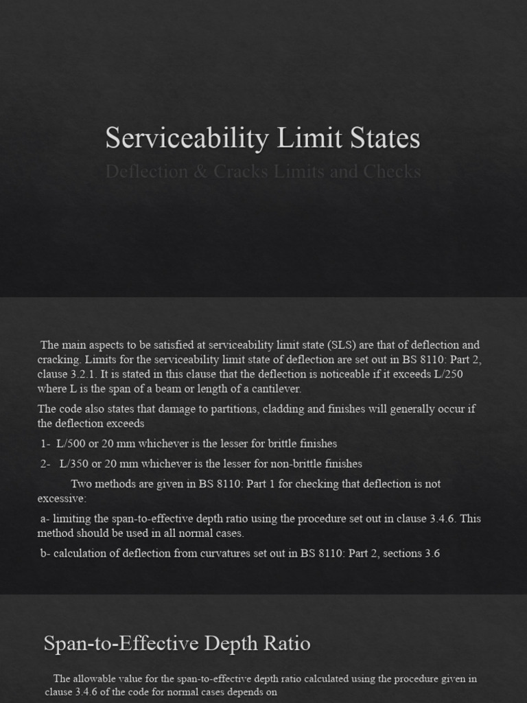 Serviceability Limit States | PDF | Beam (Structure) | Reinforced Concrete