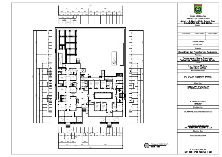Ars 1.01 Denah Lantai 1 & 2-Denah Eksisting | PDF