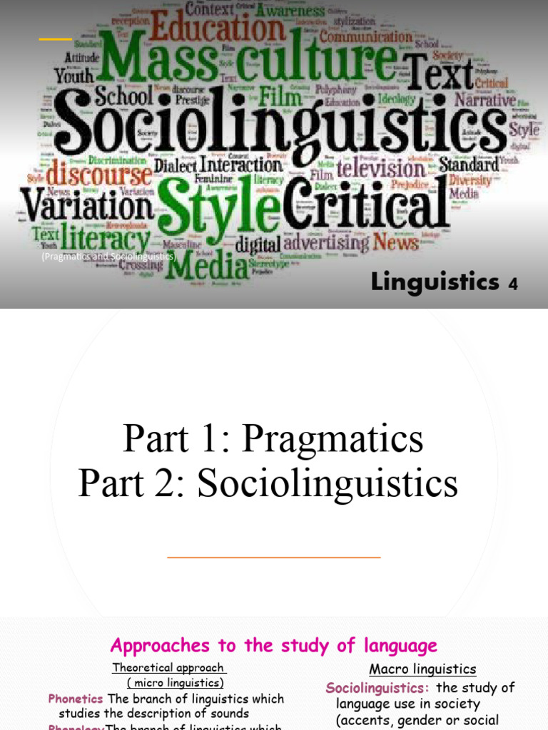 Lecture 1 Defifntions and Background | PDF | Linguistics | Semantics