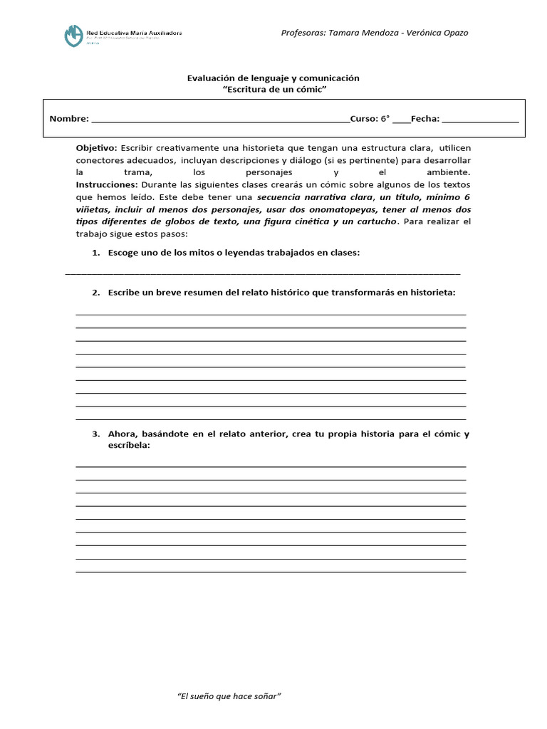 Guía Escritura de Una Historieta | PDF | Cómics