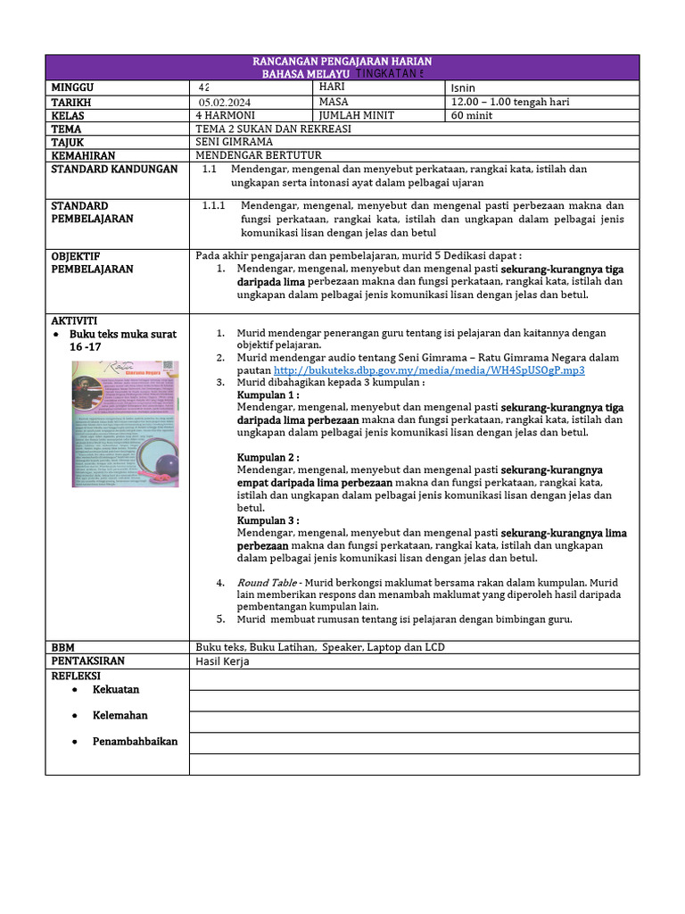 Tema 2 Sukan Dan Rekreasi (m2 2024) | PDF