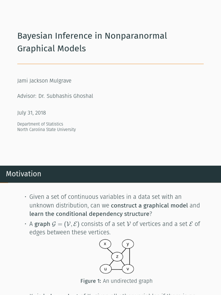 Talk On Regression Based Method For Bayesian Nonparanormal Graphical Models | PDF | Bayesian ...