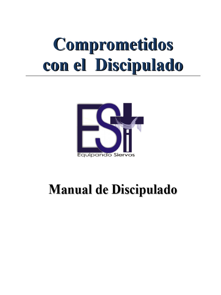 ESI Manual de Discipulado - Revisión 31-Julio | PDF | Jesús | Cristo ...