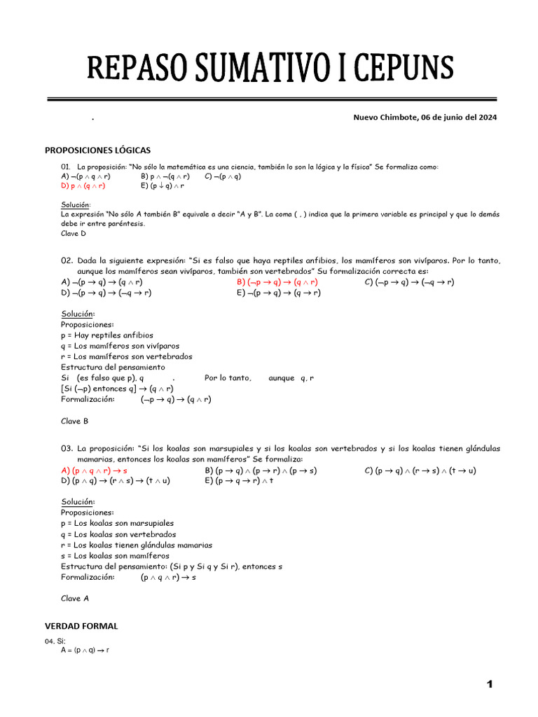 PregUNtaS de Repaso Primer Sumativo CEPUNS JUEVES 06 de JUNIO DEL 2024 ...