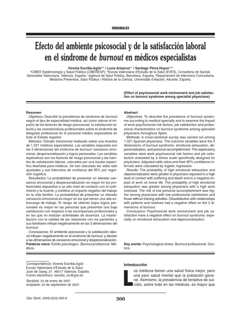 Burnout 1 | PDF | Burnout ocupacional | Las emociones