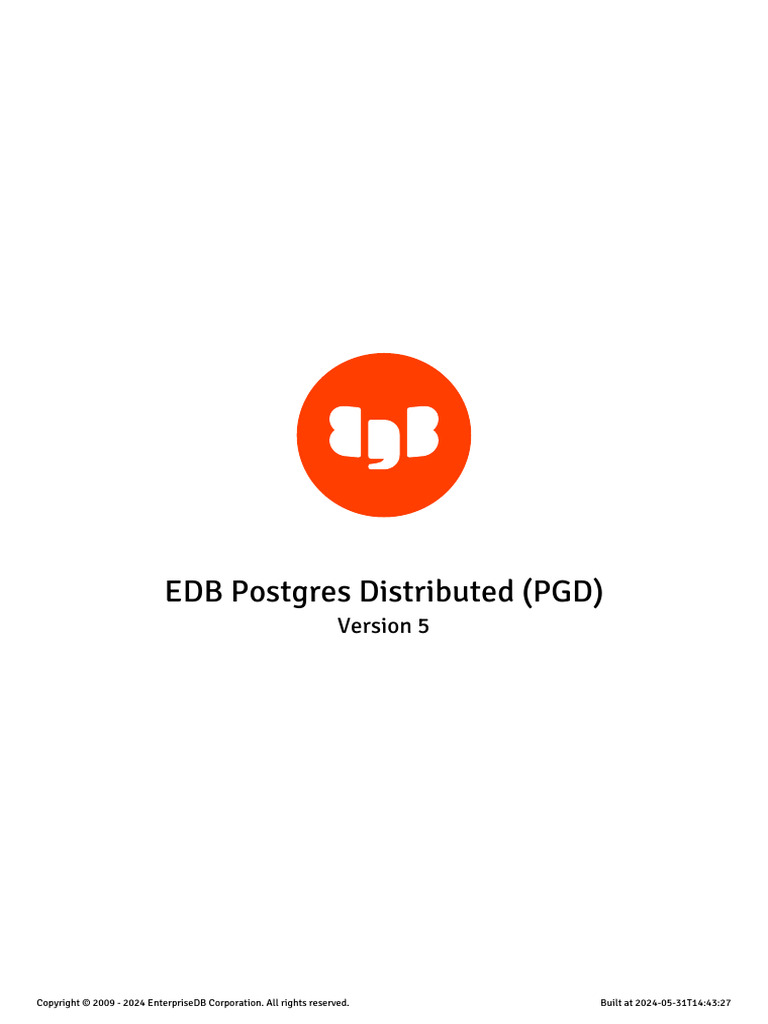 PGD v5 Documentation | PDF | Postgre Sql | Computer Science