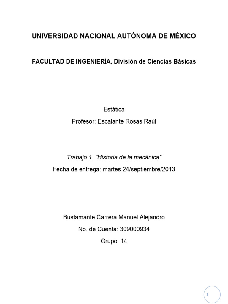 Historia De La Mecánica Descargar Gratis Pdf Science Ciencias Fisicas
