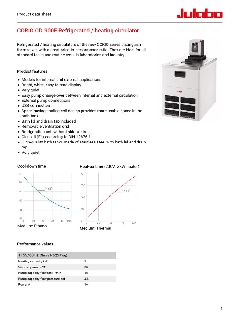Julabo Corio CD 900F 9012706 en Us Us | PDF | Viscosity | Pump