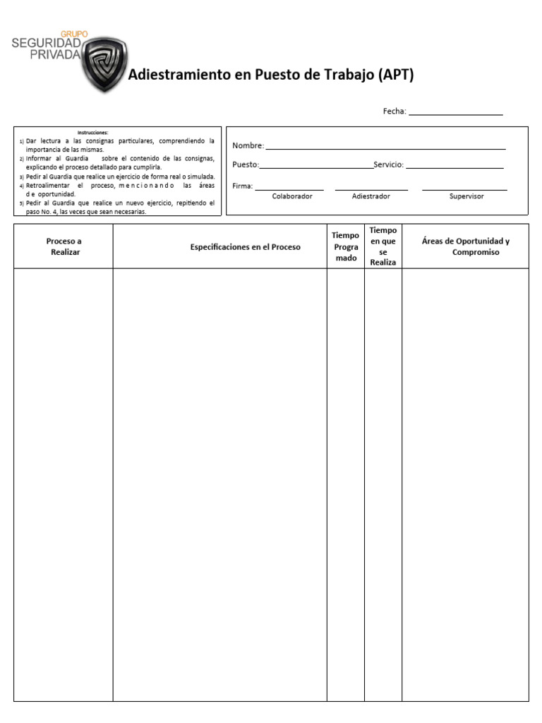 Formato de APT | PDF