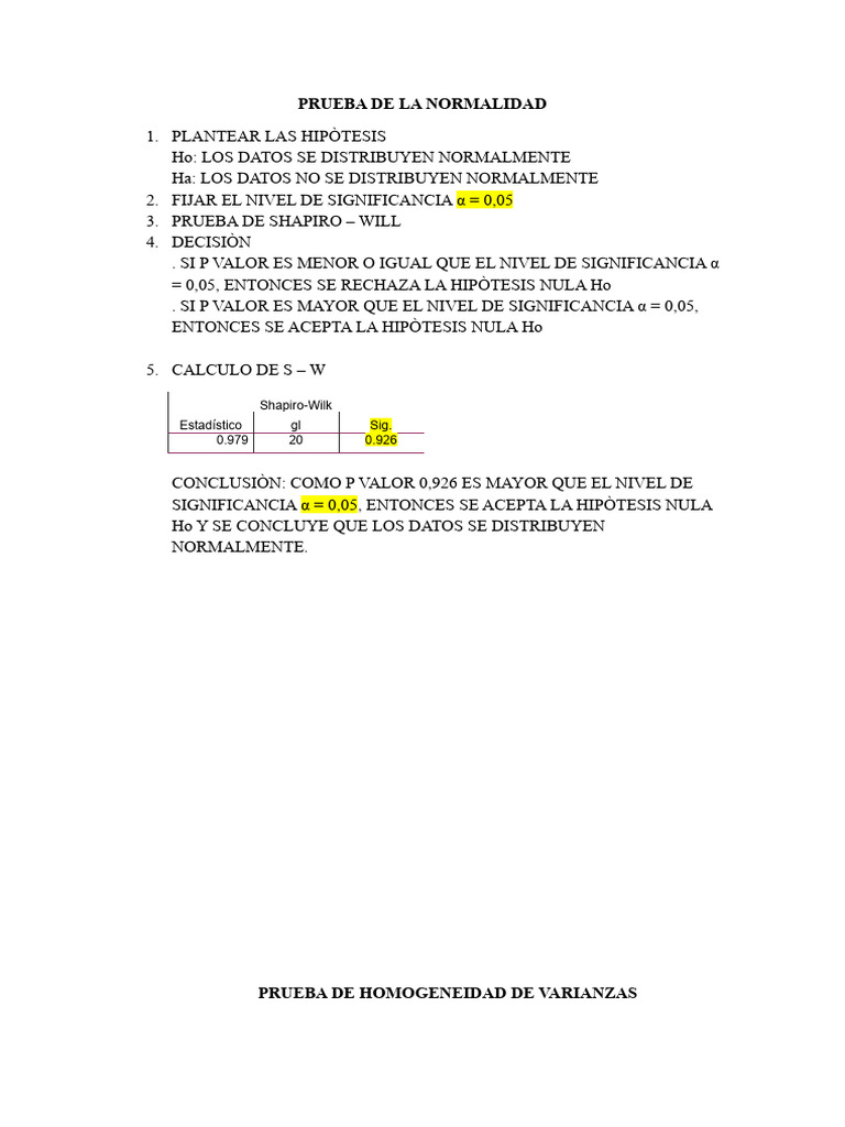 PRUEBA_DE_LA_NORMALIDAD[1] | Descargar gratis PDF | Valor P | Estadísticas