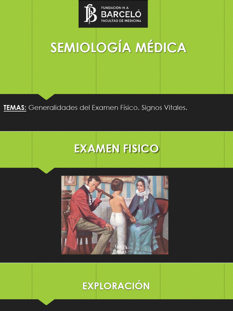 01 - Signos Vitales, Semiología General | PDF | Examen físico | Sonido