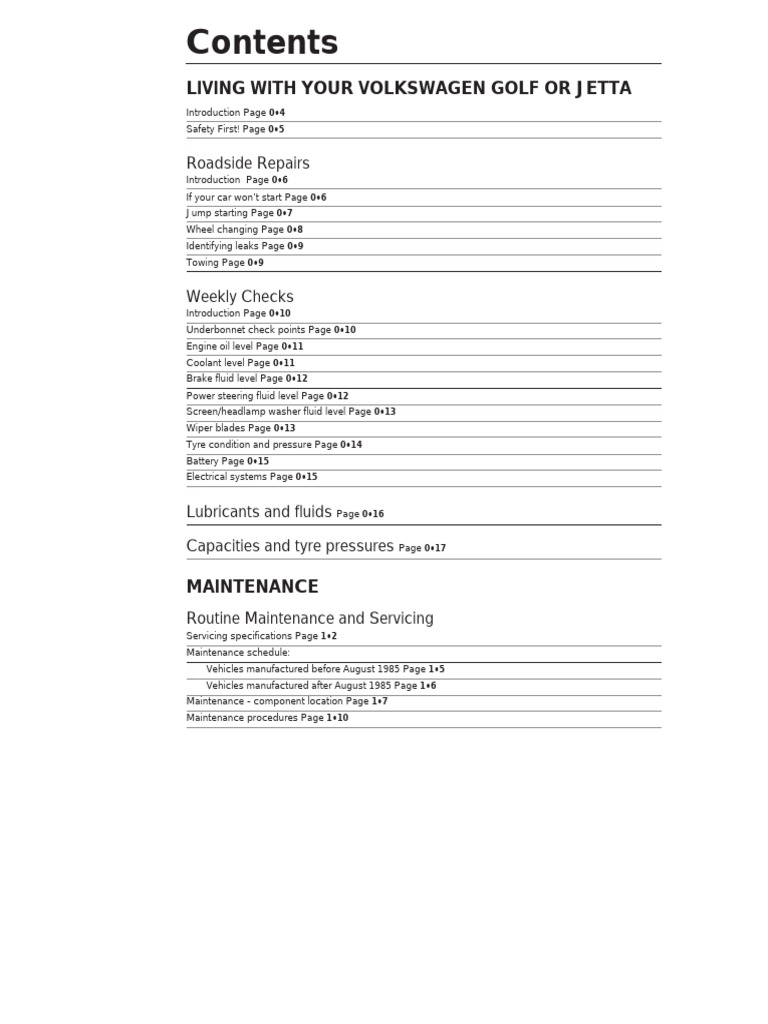 Volkswagen Golf & Jetta Maintenance Guide | PDF | Technology & Engineering
