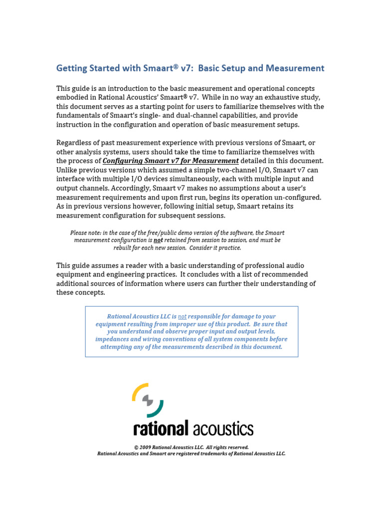 Smaart v7 Basic Setup | PDF | Equalization (Audio) | Graphical User ...