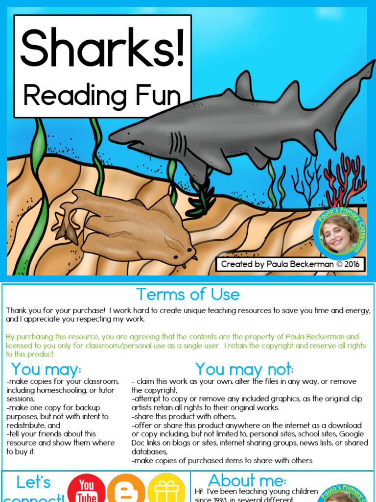 Sharks!: Reading Fun | PDF | Sharks