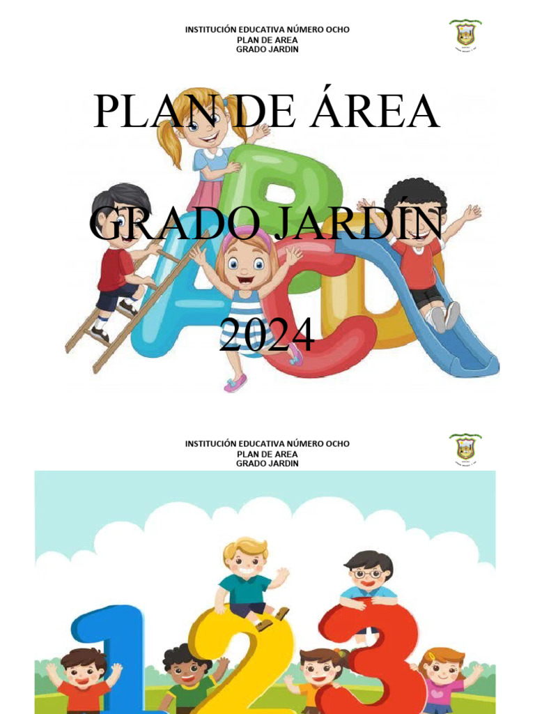 Plan de Area Grado Jardin | PDF | Aprendizaje | Evaluación