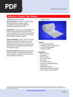 Kaowool S and Kaowool SZR Blankets Product Data Sheet | PDF | Thermal ...