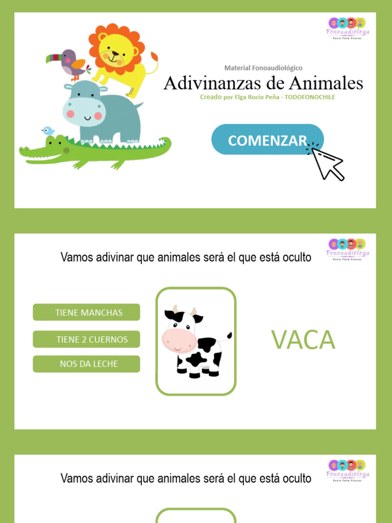 Adivinanzas de Animales para Niños | PDF | Pollo | Zoología