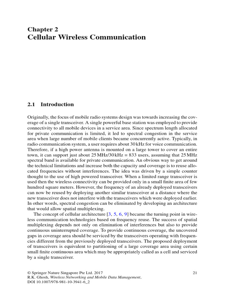 Cellular Wireless Communication | PDF | Cellular Network | Radio