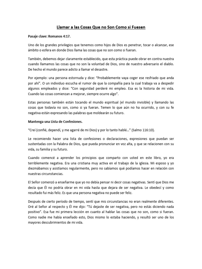 Llamar A Las Cosas Que No Son Como Si Fuesen | PDF | Cristo (título) | Dios
