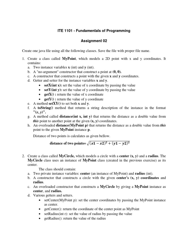 Circle Assignment 2 | PDF | Constructor (Object Oriented Programming ... Circle Assignment 2 | PDF | Constructor (Object Oriented Programming ...