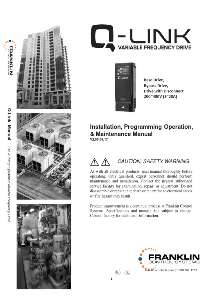 Q Link VFD Manual | PDF | Power Supply | Electrical Engineering