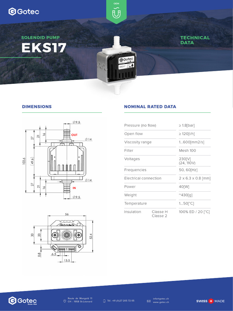 Gotec Fiche Technique EKS17 en | PDF | Mains Electricity | Equipment